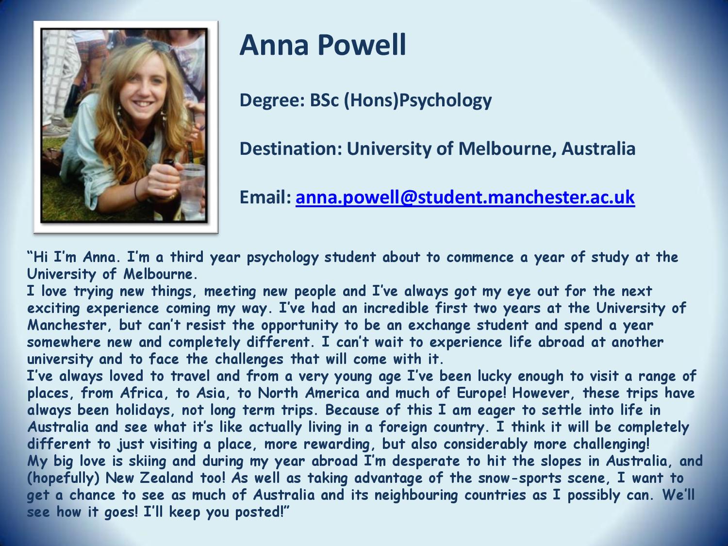 anna powell blog – manchester: on the road